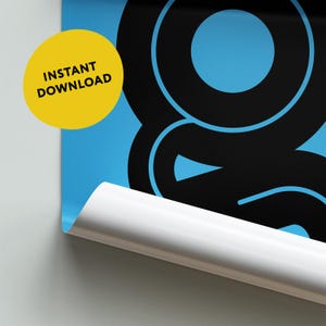 ALPHABET PRINTABLE POSTER Letter G. Custom Made Font. Typographic ...