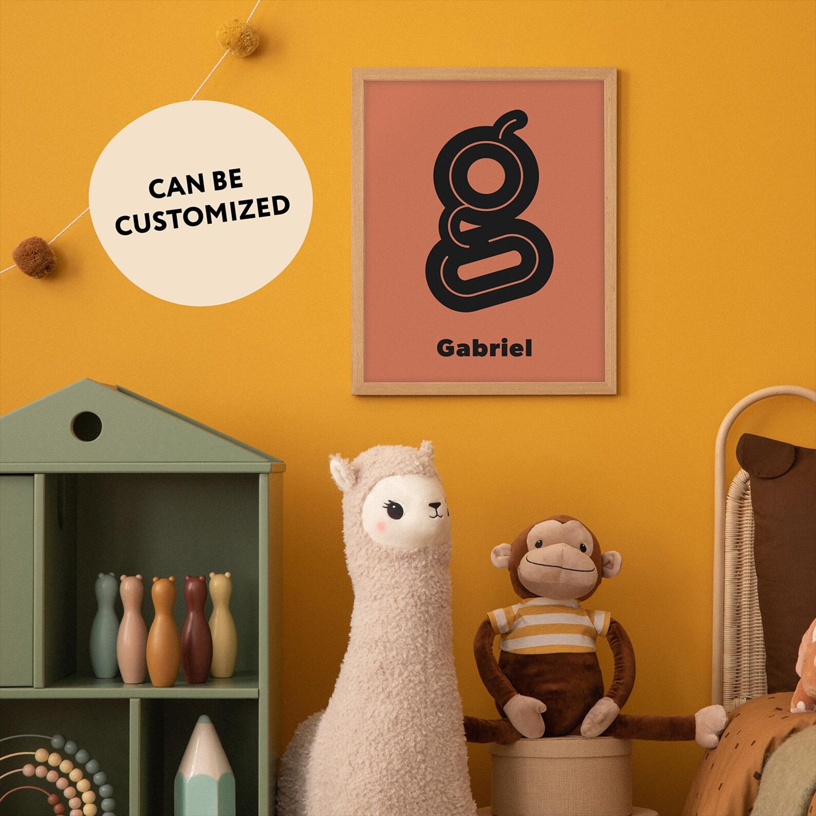 ALPHABET PRINTABLE POSTER Letter G. Custom Made Font. Typographic ...