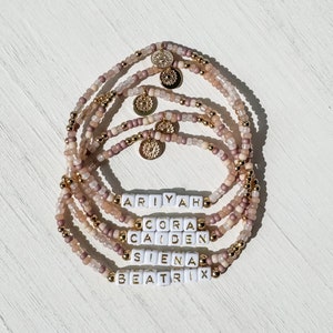 Mystical Mauve Personalized Bracelet | Name Bracelet | Word Bracelet ...