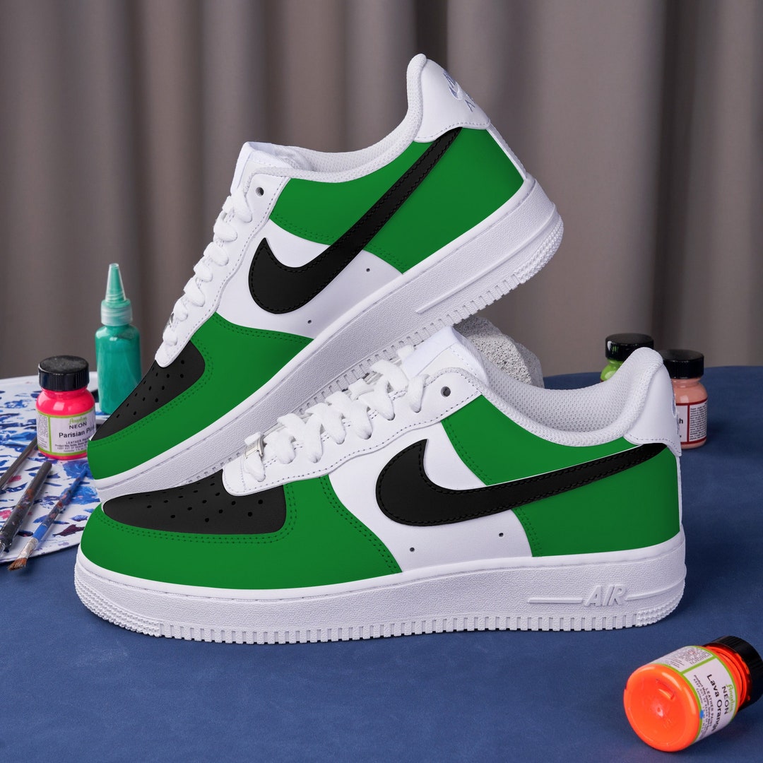 Hand Painted Nike Air Force 1 Custom Colorful and Black Air Force One ...