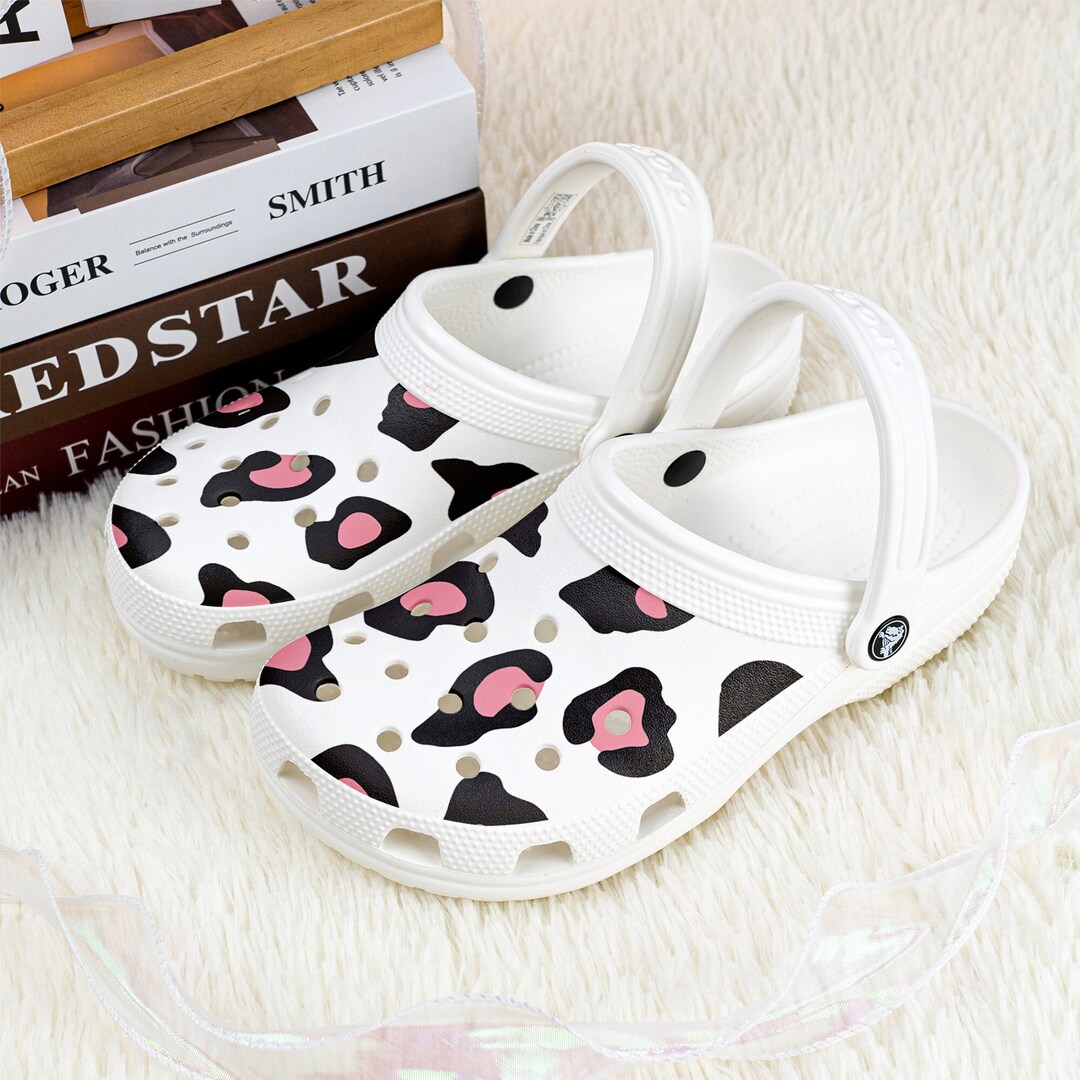 Custom Pink Leopard Classic Clogs Hand Painted Crocs Funny Clogs Crocs ...