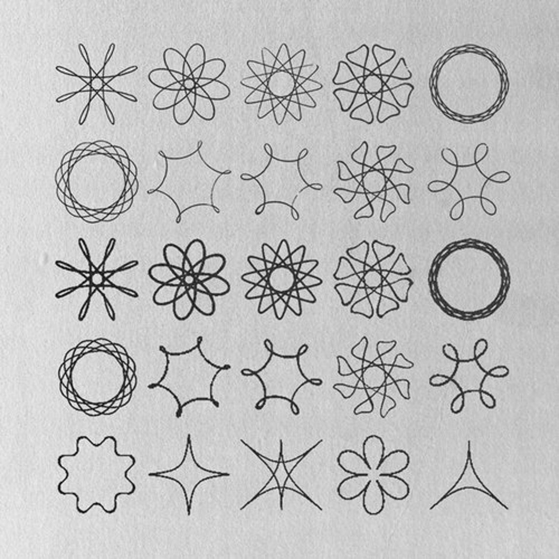 8-bit Digital Spirographs Assets Pack | Spirograph Art, Spirograph Svg ...