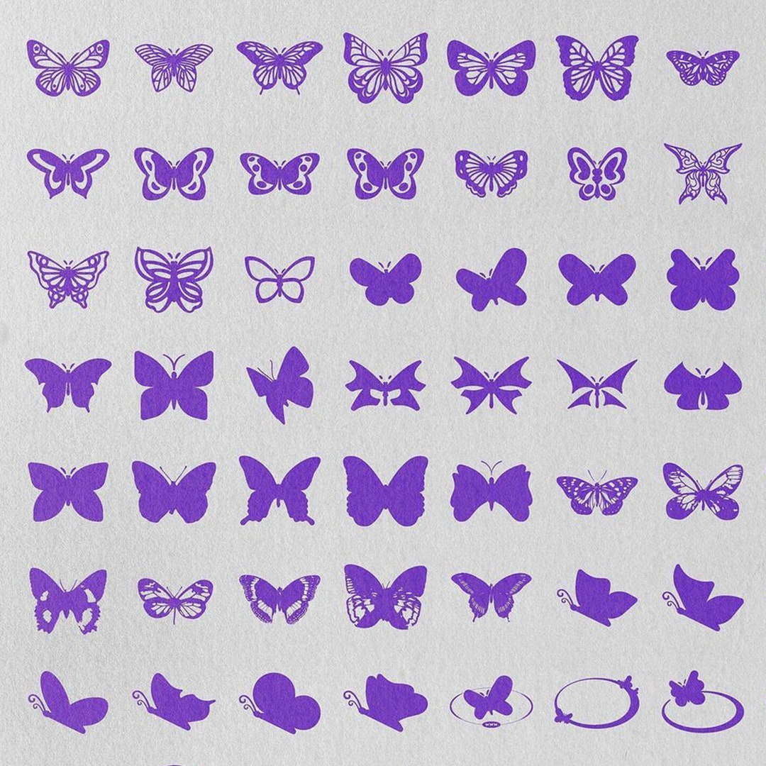 60+ Butterfly Effect Icons & Typeface Assets Pack | Butterfly Cut File ...