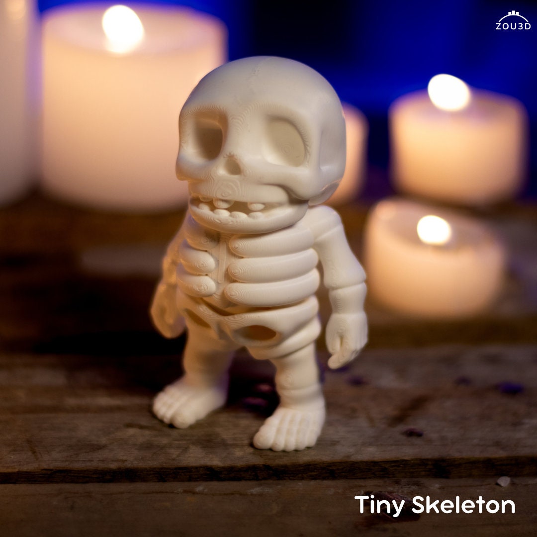 Tiny 3D Printed Skeleton by Zou3d - Unique Décor Piece - Etsy