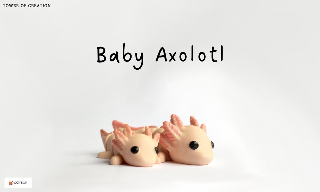 3D Printed Baby Axolotl Keychain by Zou3d Cute Holiday Decoration ...