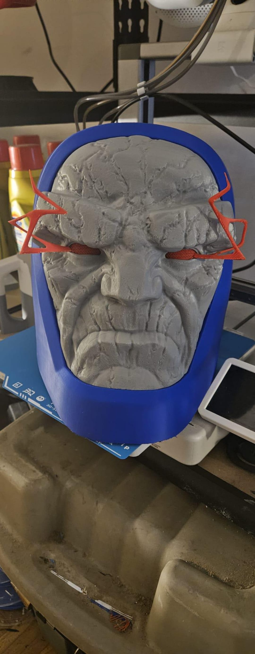 Stone Titan Villain Helmet – Cosmic Warlord Cosplay Mask – 3D Printed ...
