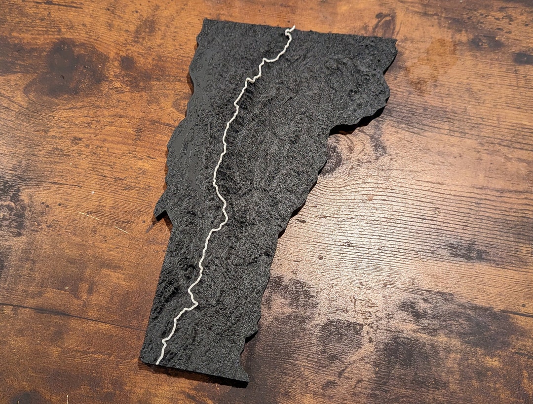 Long Trail, Vermont 3D Topographic Trail Map Wall Art - Etsy