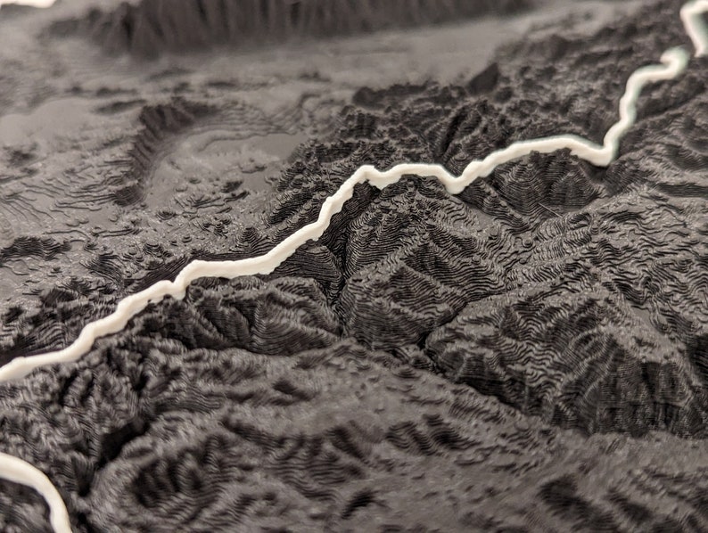 John Muir Trail 3D Topographic Map Wall Art - Etsy