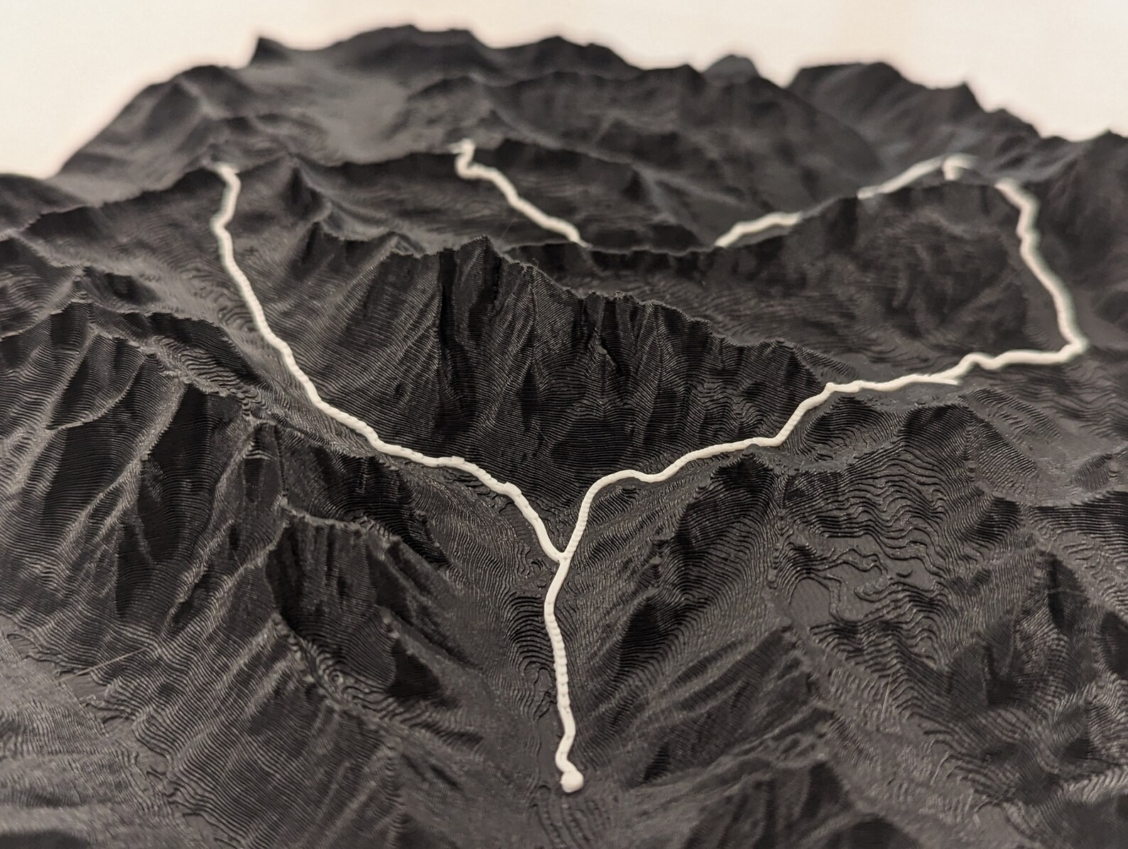 Four Pass Loop 3D Topographic Trail Map Wall Art - Etsy
