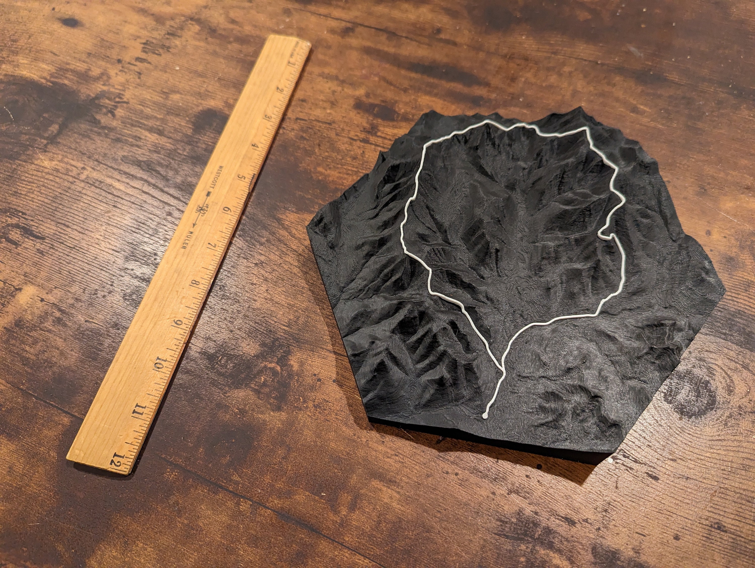 Pemi Loop 3D Topographic Trail Map Wall Art - Etsy