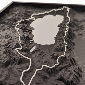 Custom 3D Topographic Trail Map Framed Wall Art - Etsy