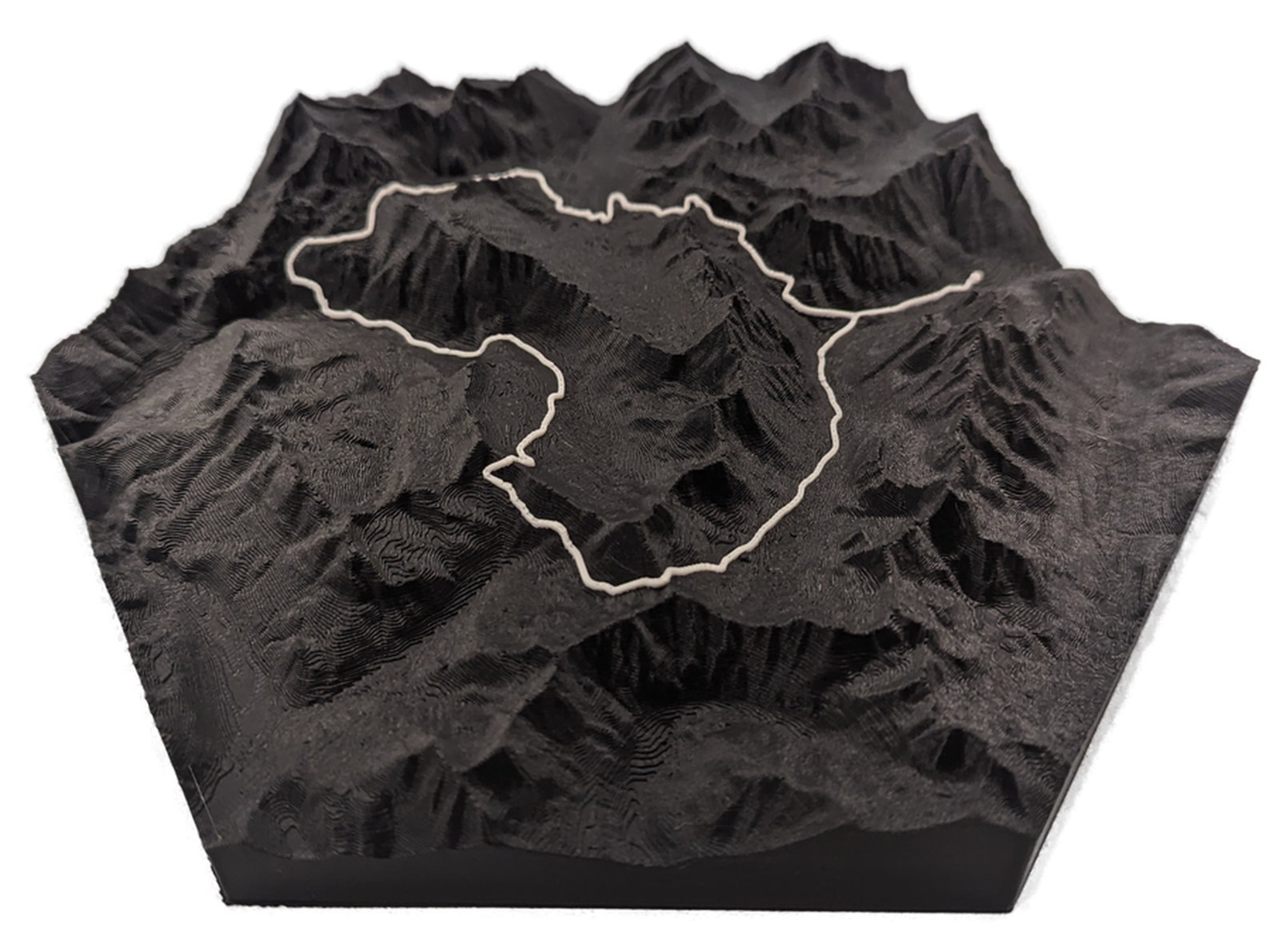Four Pass Loop 3D Topographic Trail Map Wall Art - Etsy