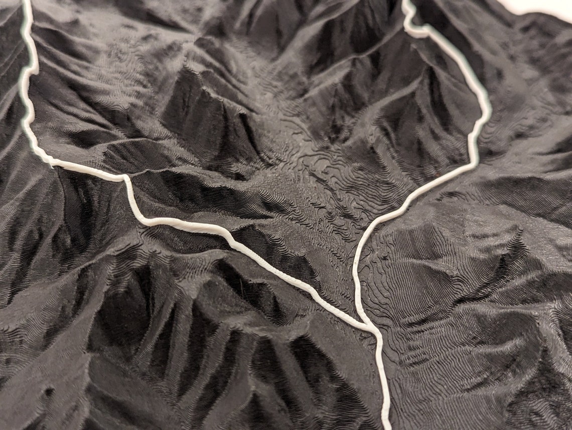 Pemi Loop 3D Topographic Trail Map Wall Art - Etsy