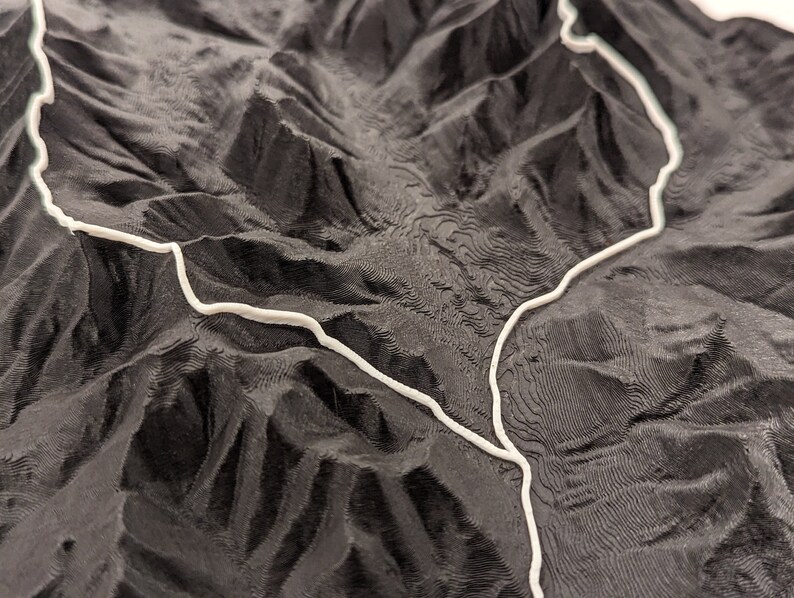 Pemi Loop 3D Topographic Trail Map Wall Art - Etsy
