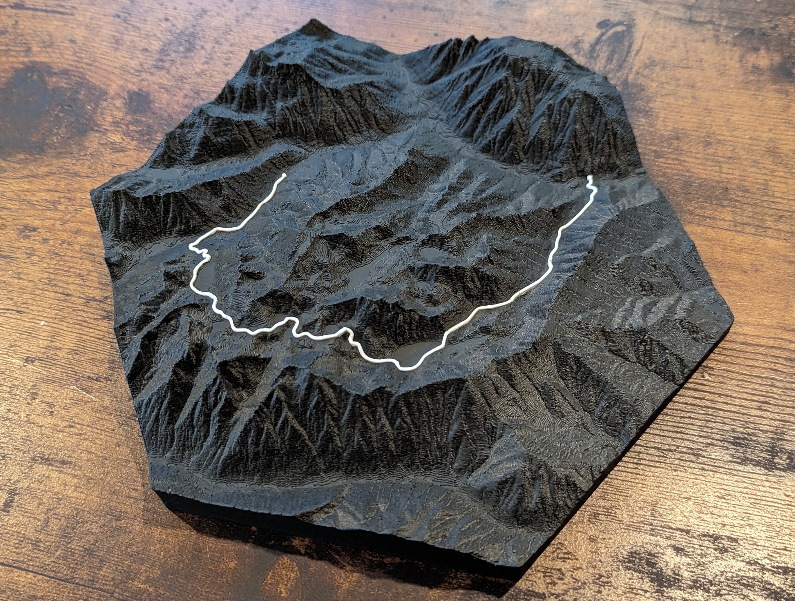 Enchantments Trail 3D Topographic Map Wall Art - Etsy