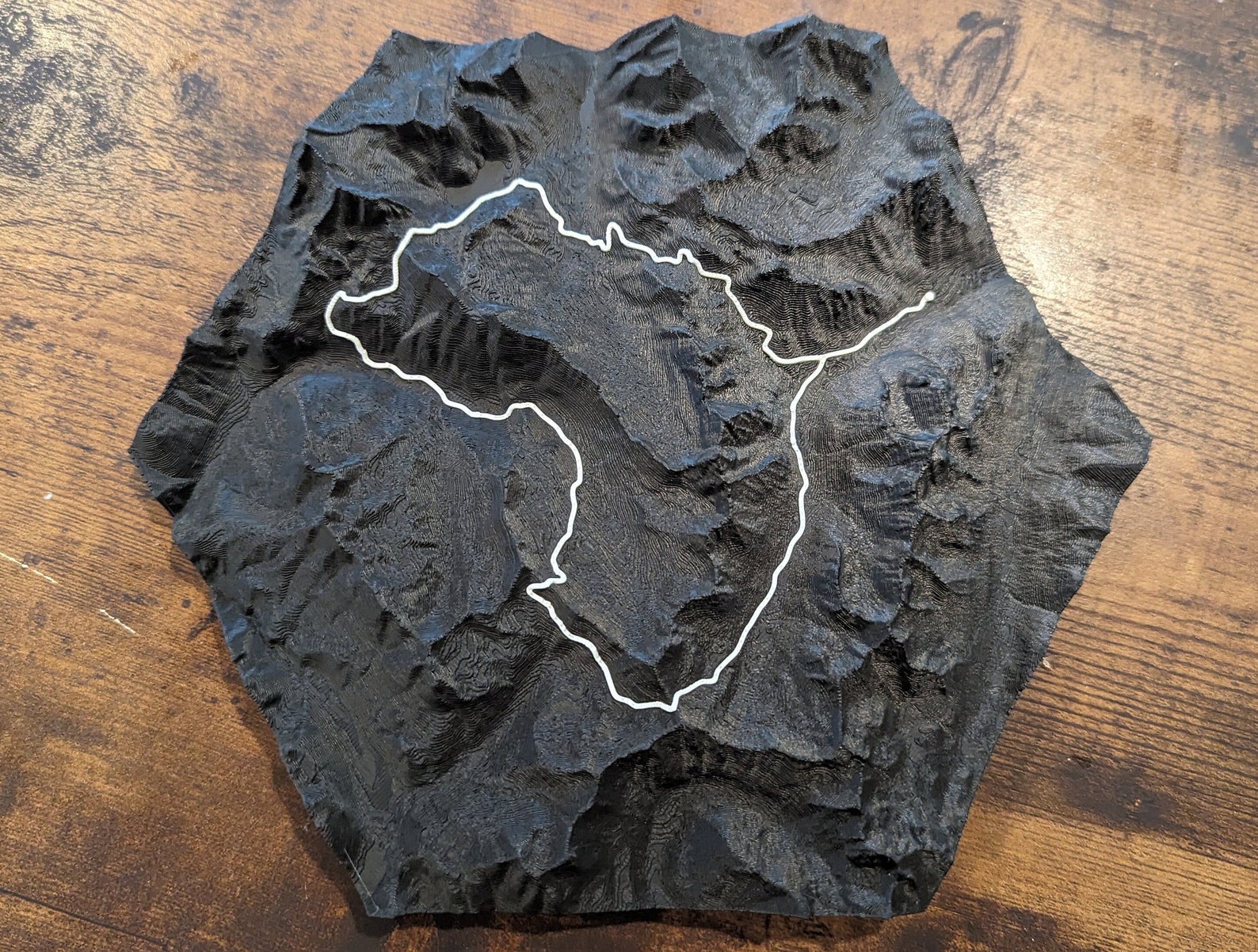 Four Pass Loop 3D Topographic Trail Map Wall Art - Etsy