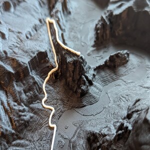 Custom 3D Topographic Trail Map Framed Wall Art - Etsy