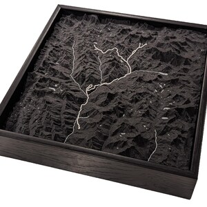 Custom 3D Topographic Trail Map Framed Wall Art - Etsy