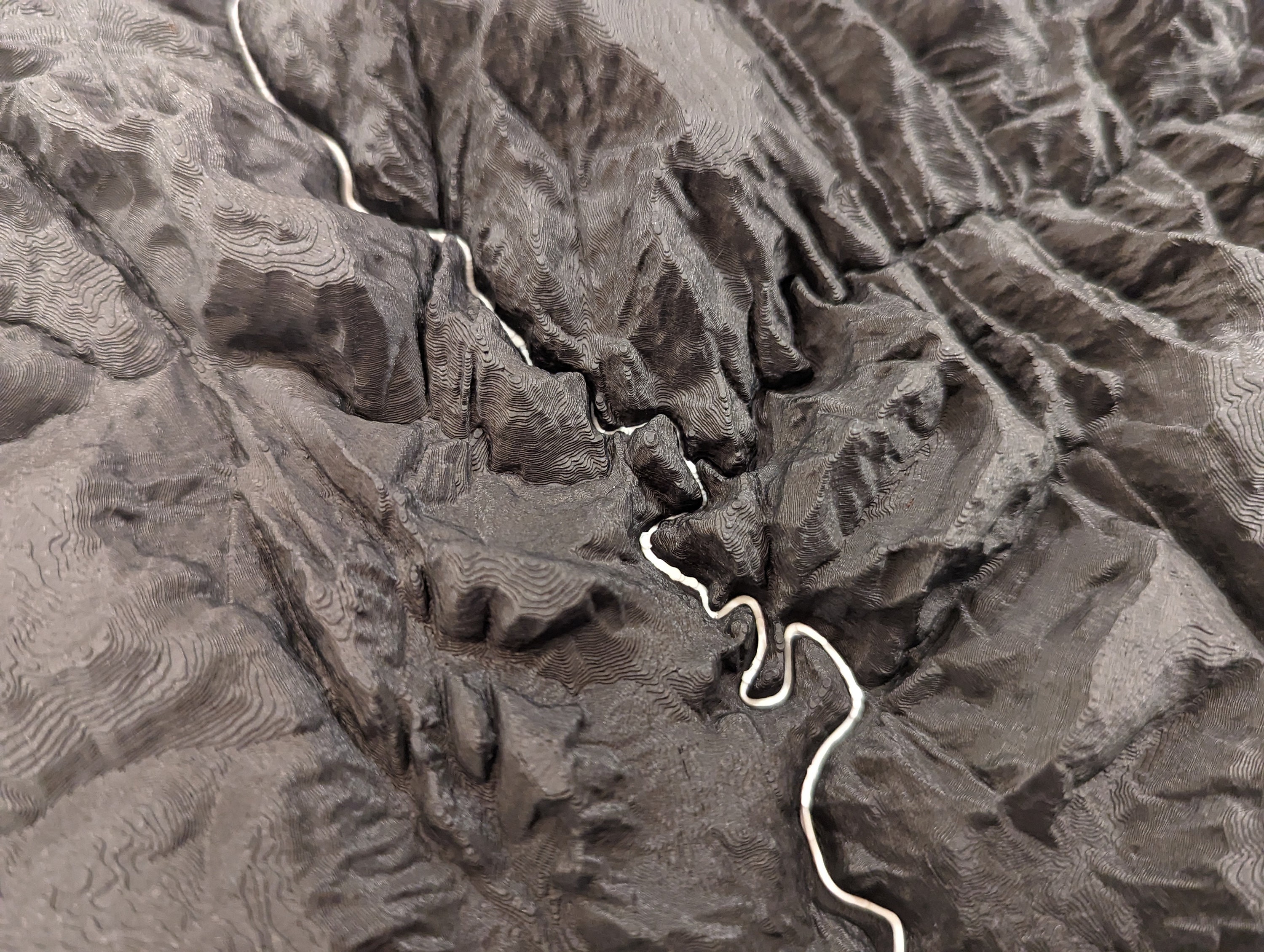 Zion Narrows Bottom up 3D Topographic Trail Map Wall Art - Etsy