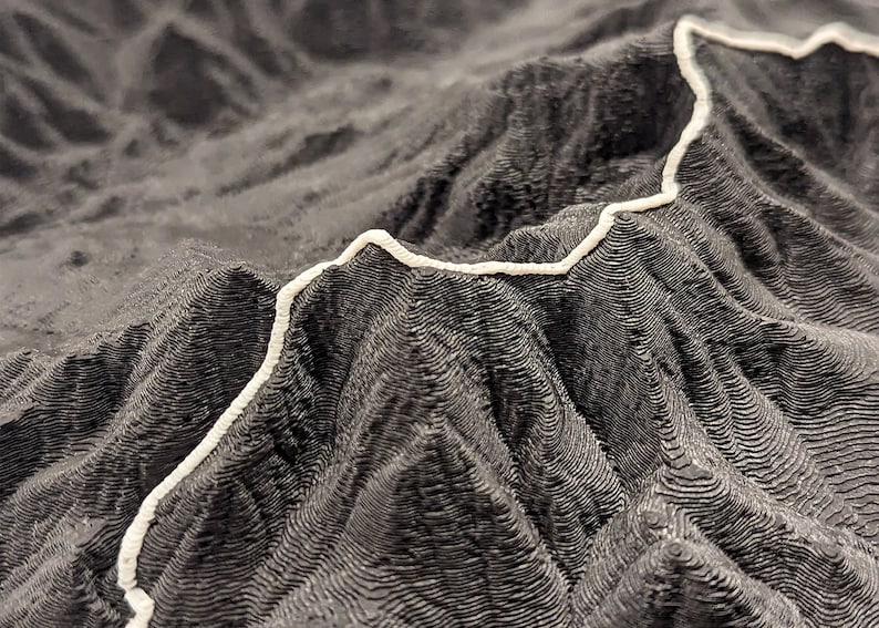 Presidential Traverse 3D Topographic Trail Map Wall Art - Etsy