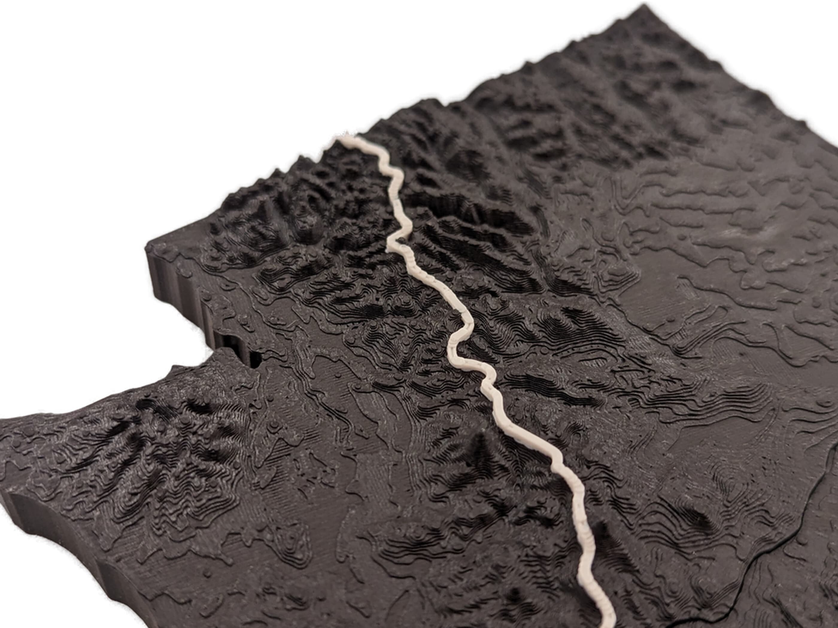 Pacific Crest Trail PCT 3D Topographic Map Wall Art - Etsy