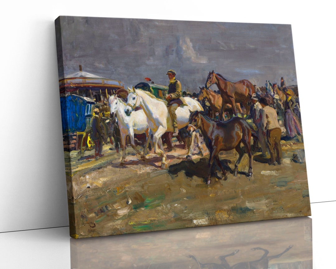 Sir Alfred James Munnings Pra Rws the Coming Storm Stretched Canvas Art Print Giclée or Poster ...