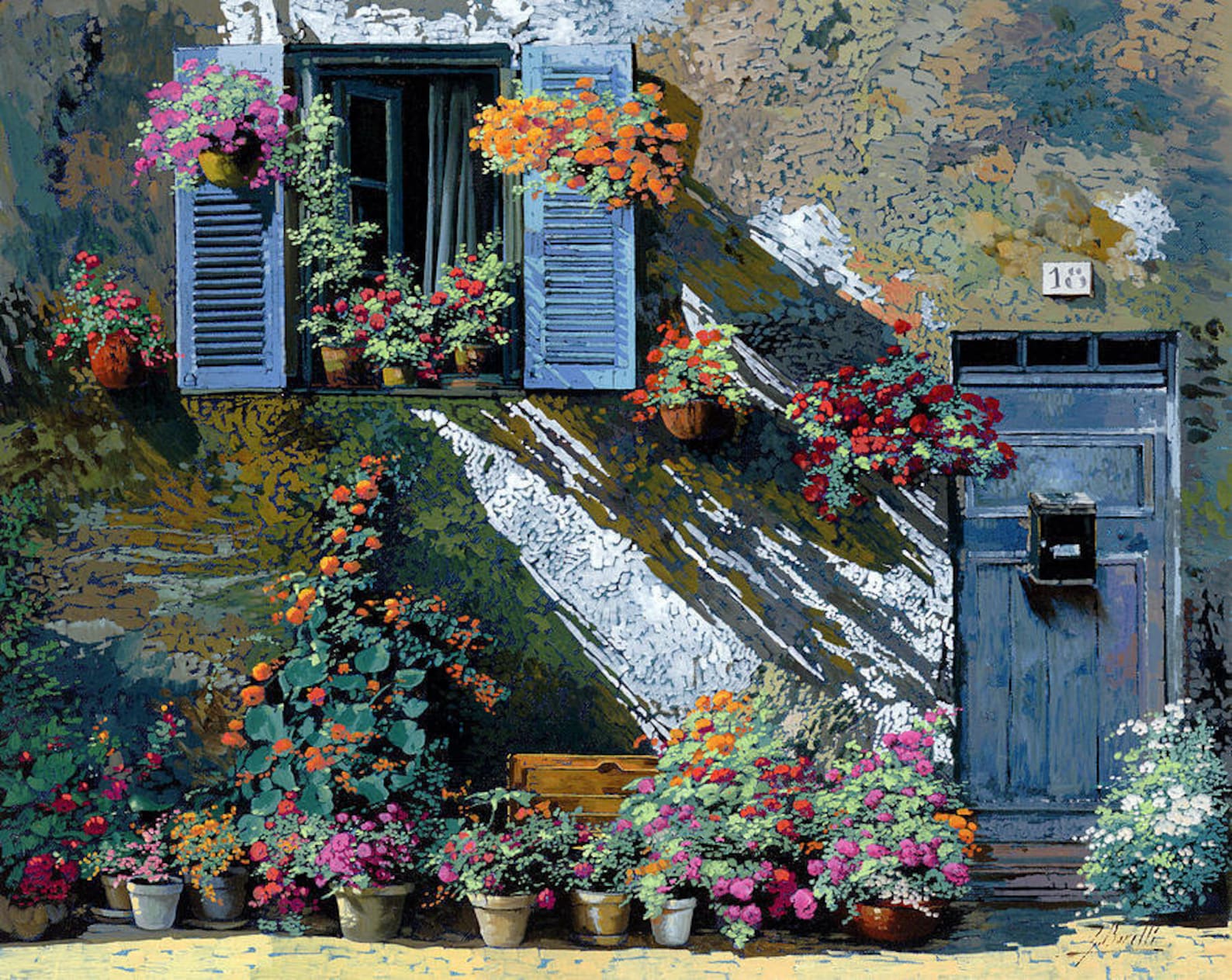 Flower Pot Garden Italy Tuscany Window Ceramic Tile Mural Backsplash ...