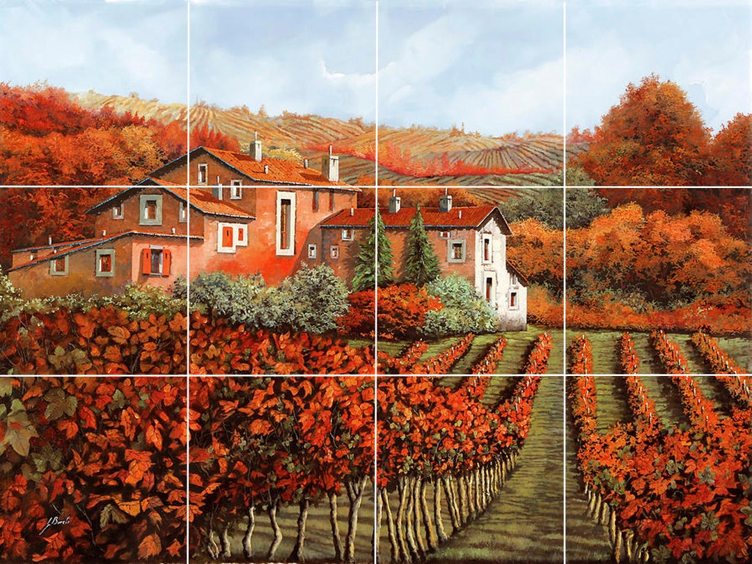Red Vineyards Vigne Rosse a Montalcino Italt Tuscany Wine - Etsy