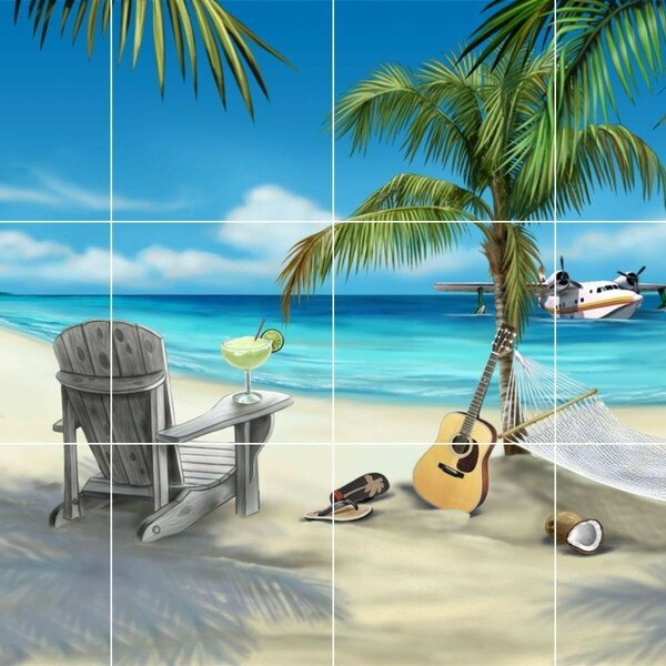Beach Floor Mural - Etsy