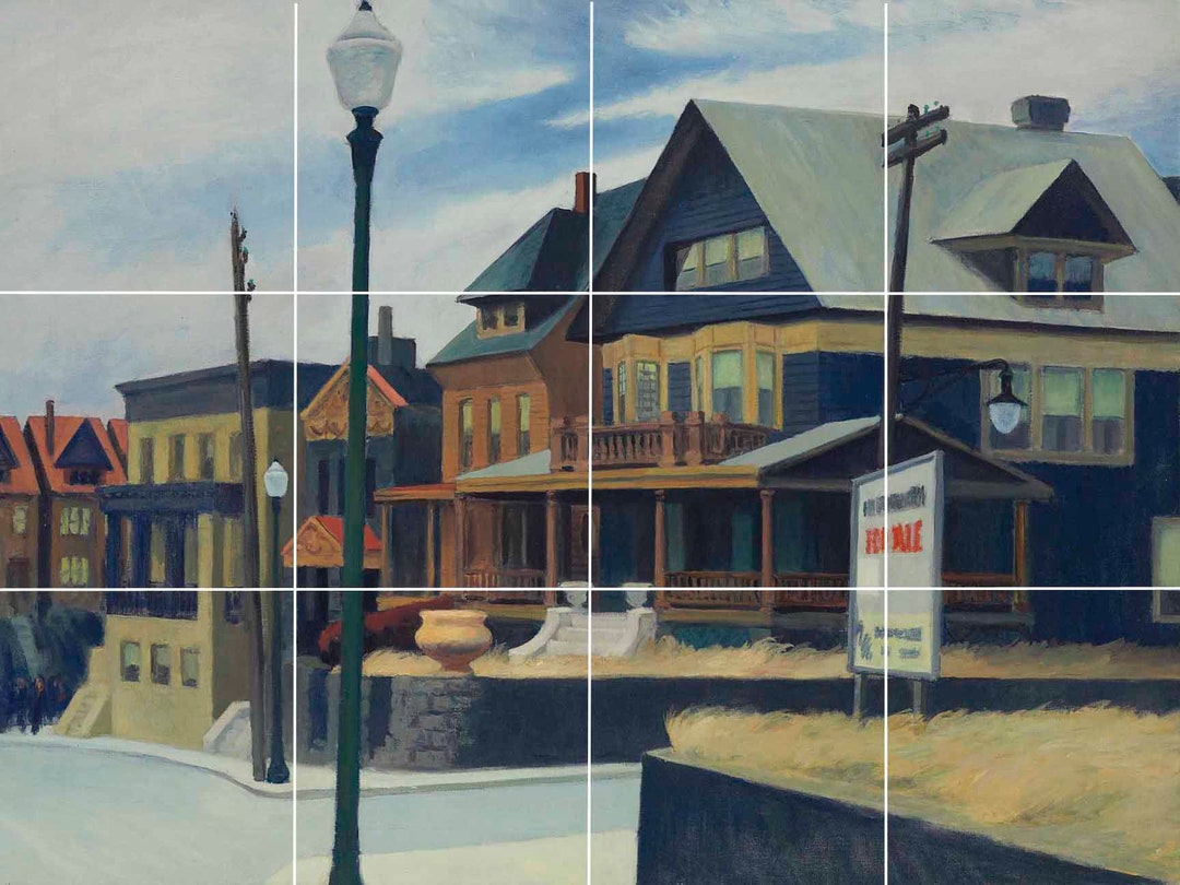 Edward Hopper East Wind Over Weehawken Accent Ceramic Tile Art Mural ...