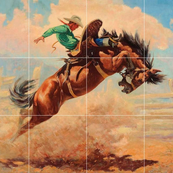 Western Backsplash Medallion Tile - Etsy