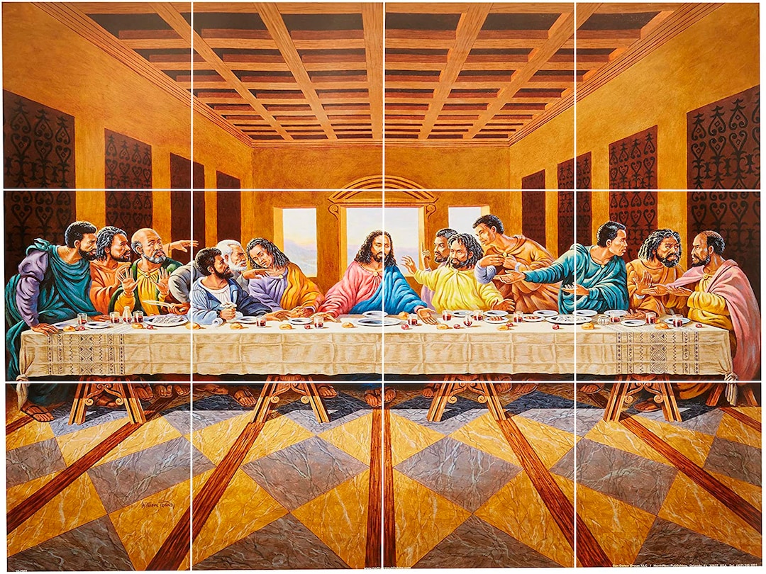 Black Last Supper African American Jesus Christ Christianity Ceramic ...