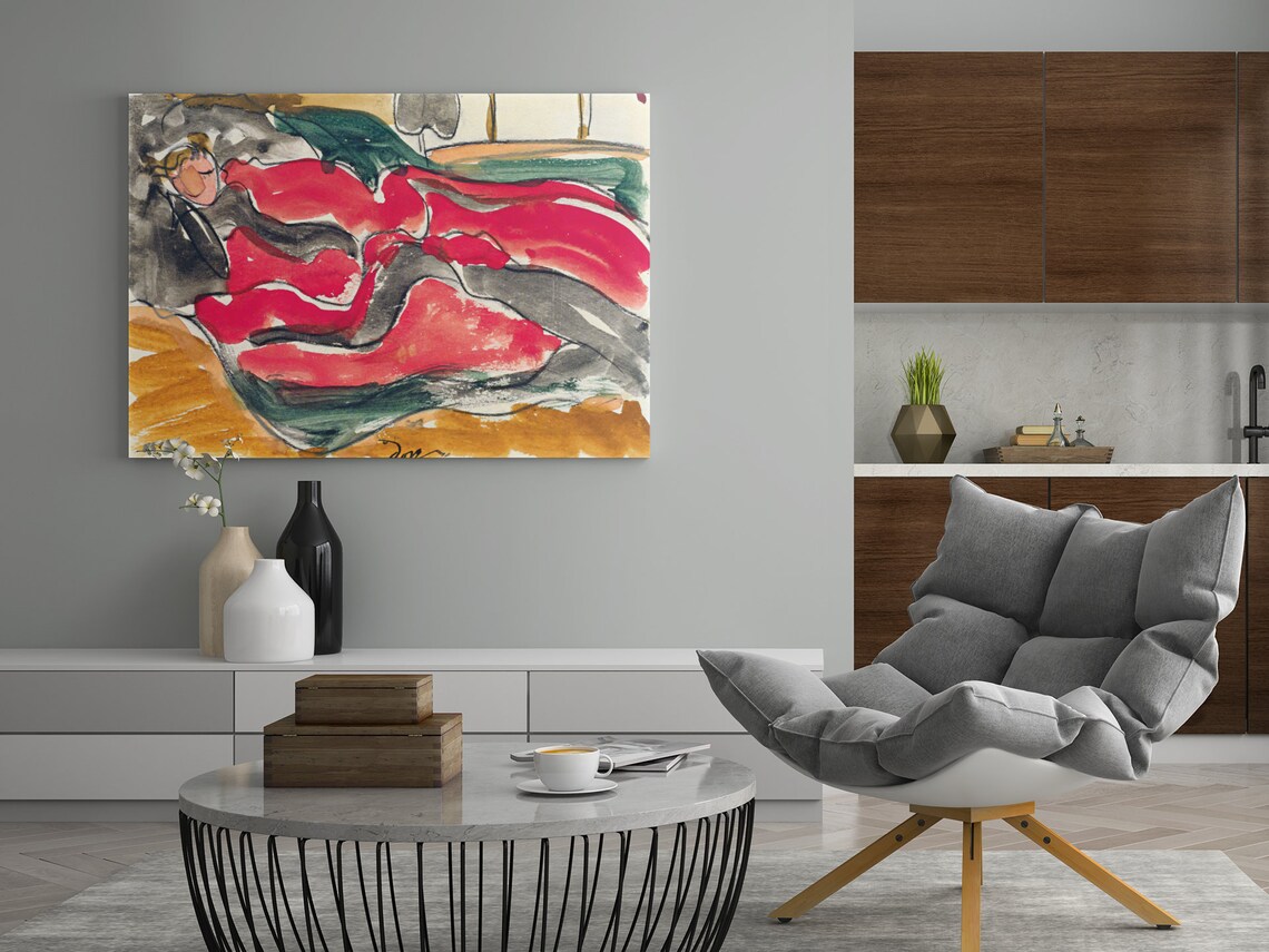 Woman Asleep by Arthur Garfield Dove Premium Photo Paper Large Wall Art ...