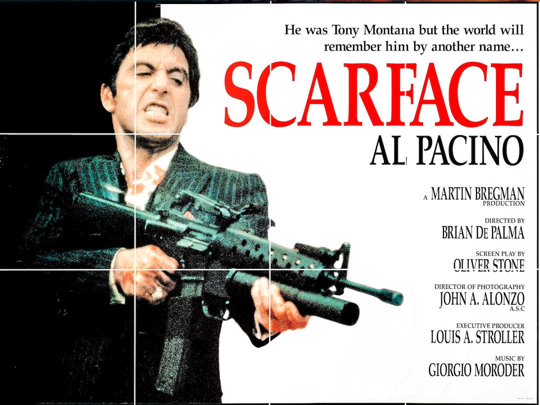 Scarface Tony Montana Al Pacino Movie M16 Little Friend Gun - Etsy
