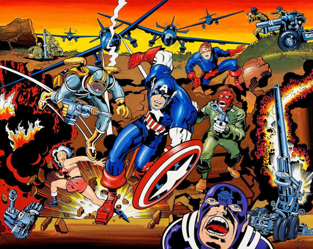 Captain America Comic Ceramic Tile Mural Backsplash - Etsy