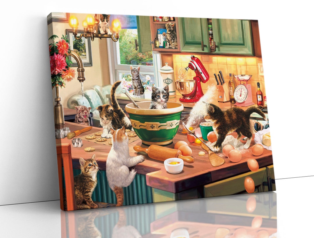Cat Chefs Kitchen Caper Funny Animals Food Baking and Cooking Kittens ...