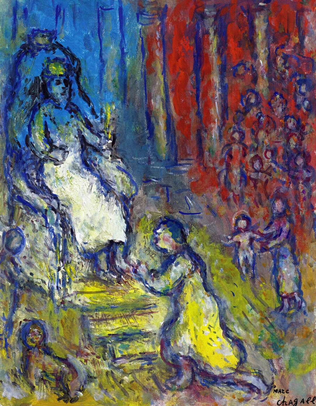 Solomon on His Throne Marc Chagall Ceramic Tile Mural Backsplash ...