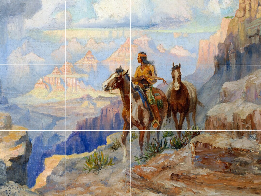 Lone Wolf Apache in the Grand Canyon Cowboys Country Western America ...