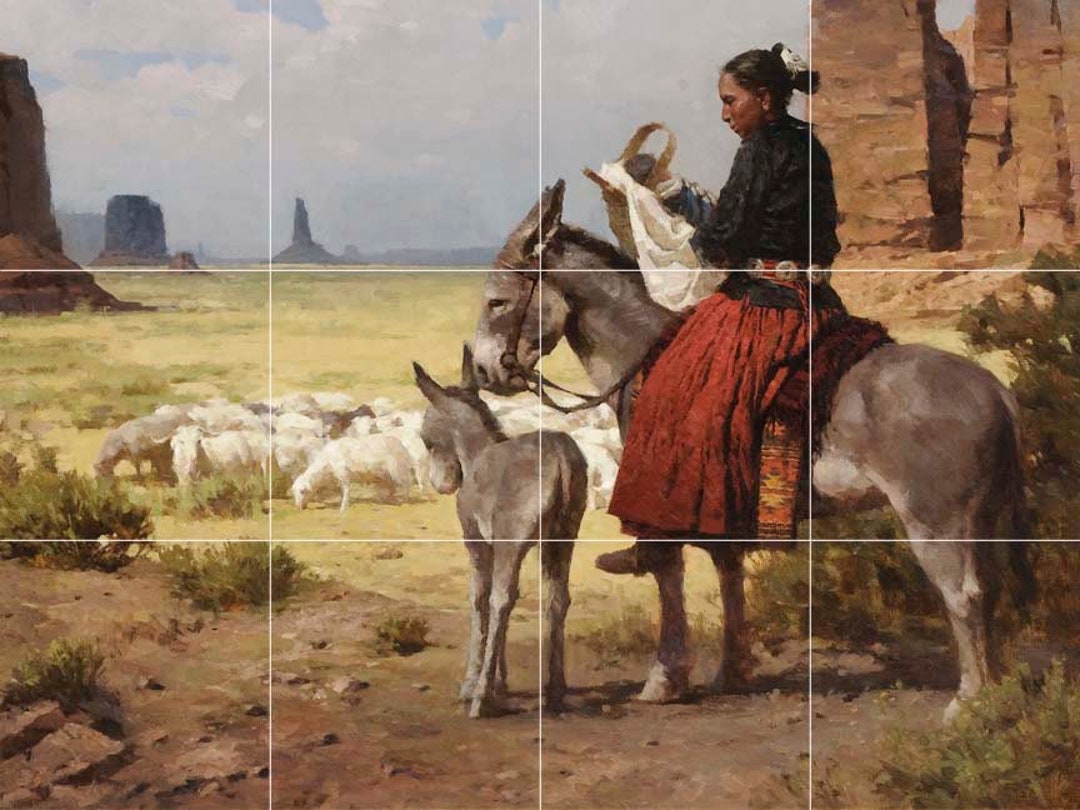 Navajo Madonna Country Western Southwestern Sheep Herd Mesa Nature ...
