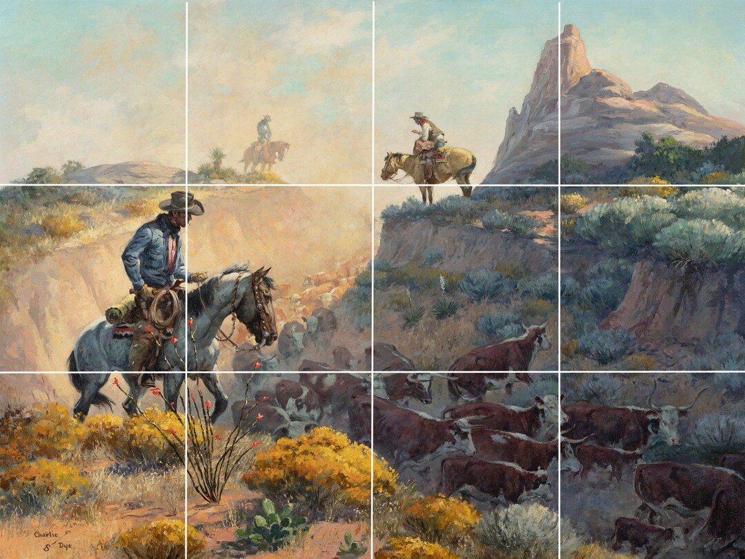 Taking the Tally Cattle Drive Cows Country Western Cowboys Adventure ...