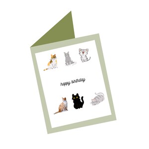 PRINTABLE BIRTHDAY CARD Cats Birthday Card Printable - Etsy