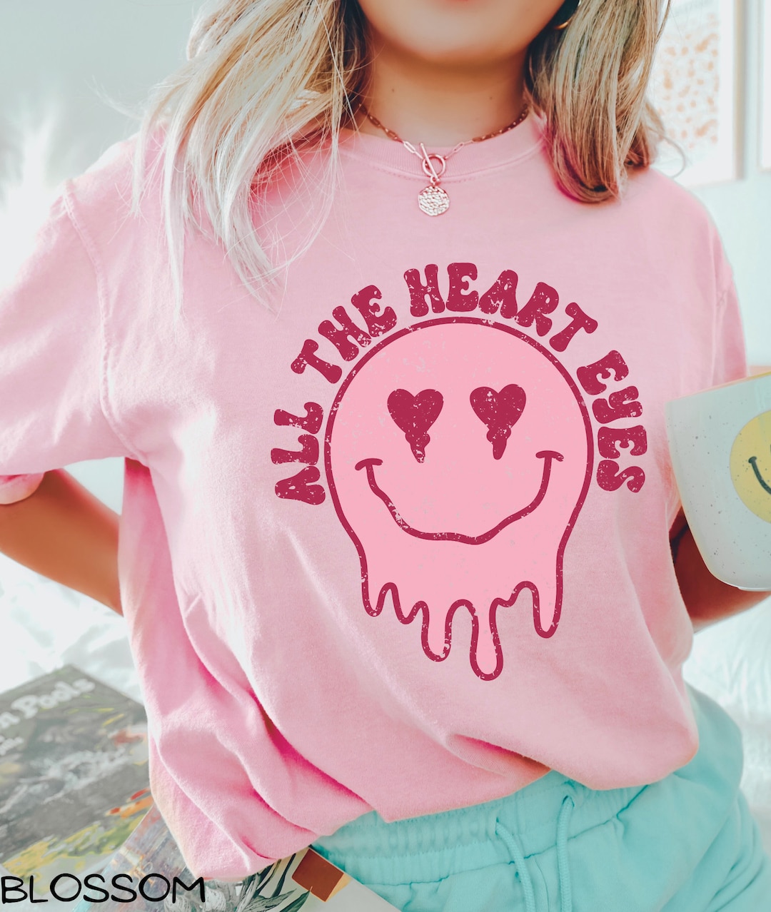 Comfort Colors® All the Heart Eyes T-shirt, Retro Valentine Shirt, XOXO ...