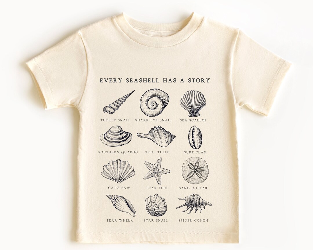 Every Seashell Has A Story Shirt | Cute Boy Girl Tee | Vacation Shirt ...