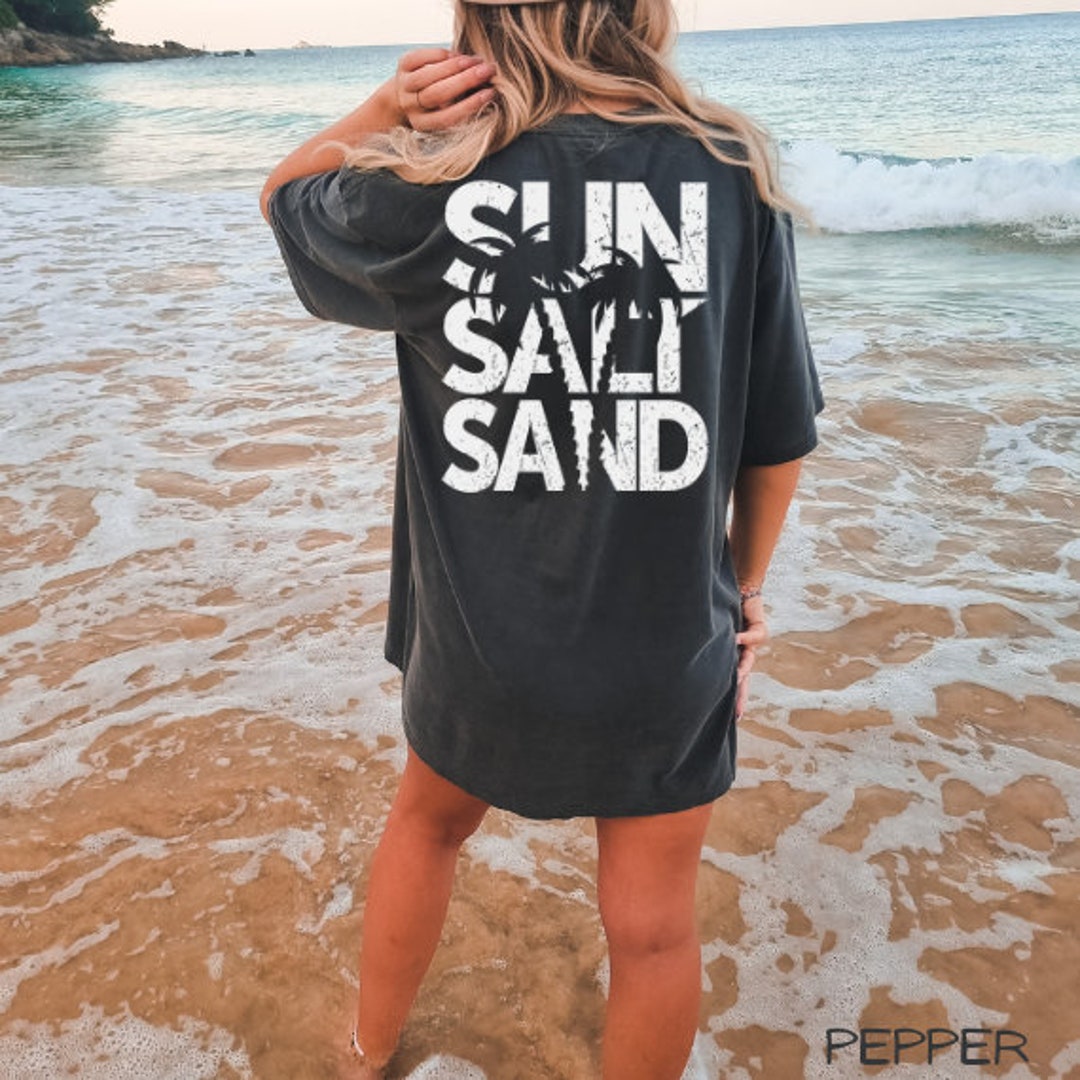 Sun Salt Sand Comfort Colors Tshirt, Beach Shirt, Summer Shirt, Preppy ...