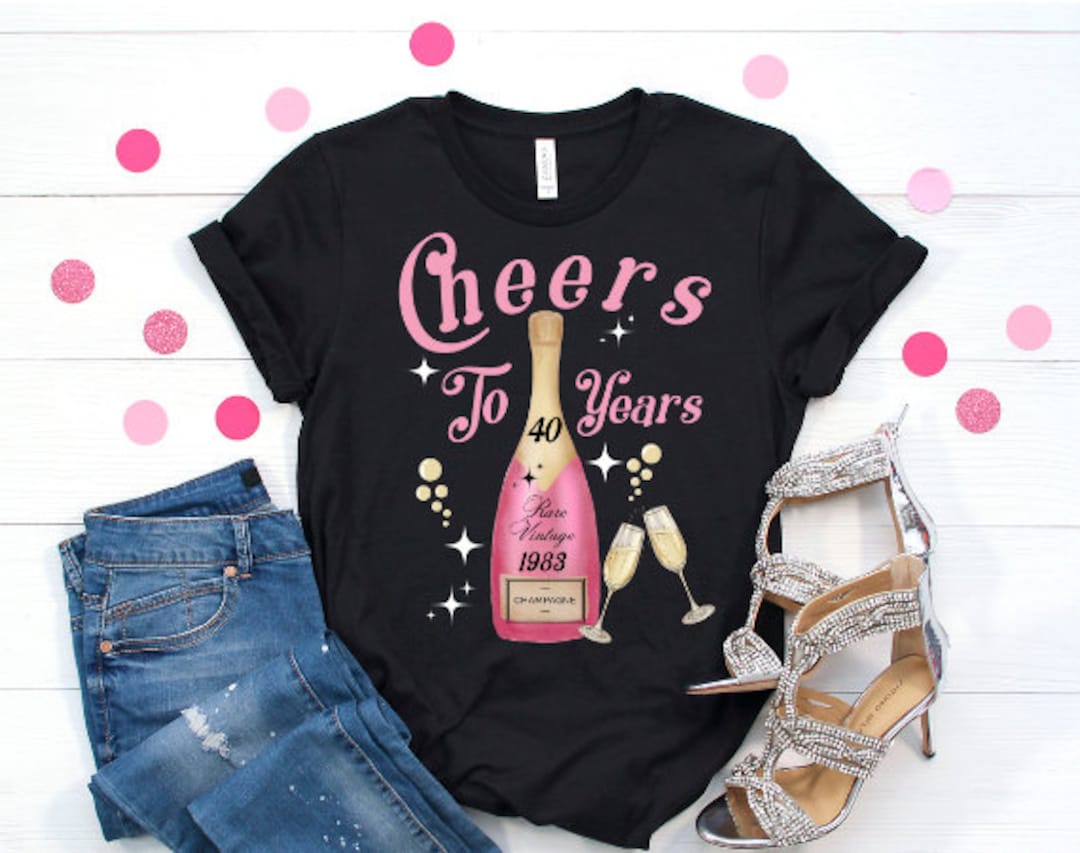 Champagne Shirt 40th Birthday Champagne T-shirt Anniversary - Etsy