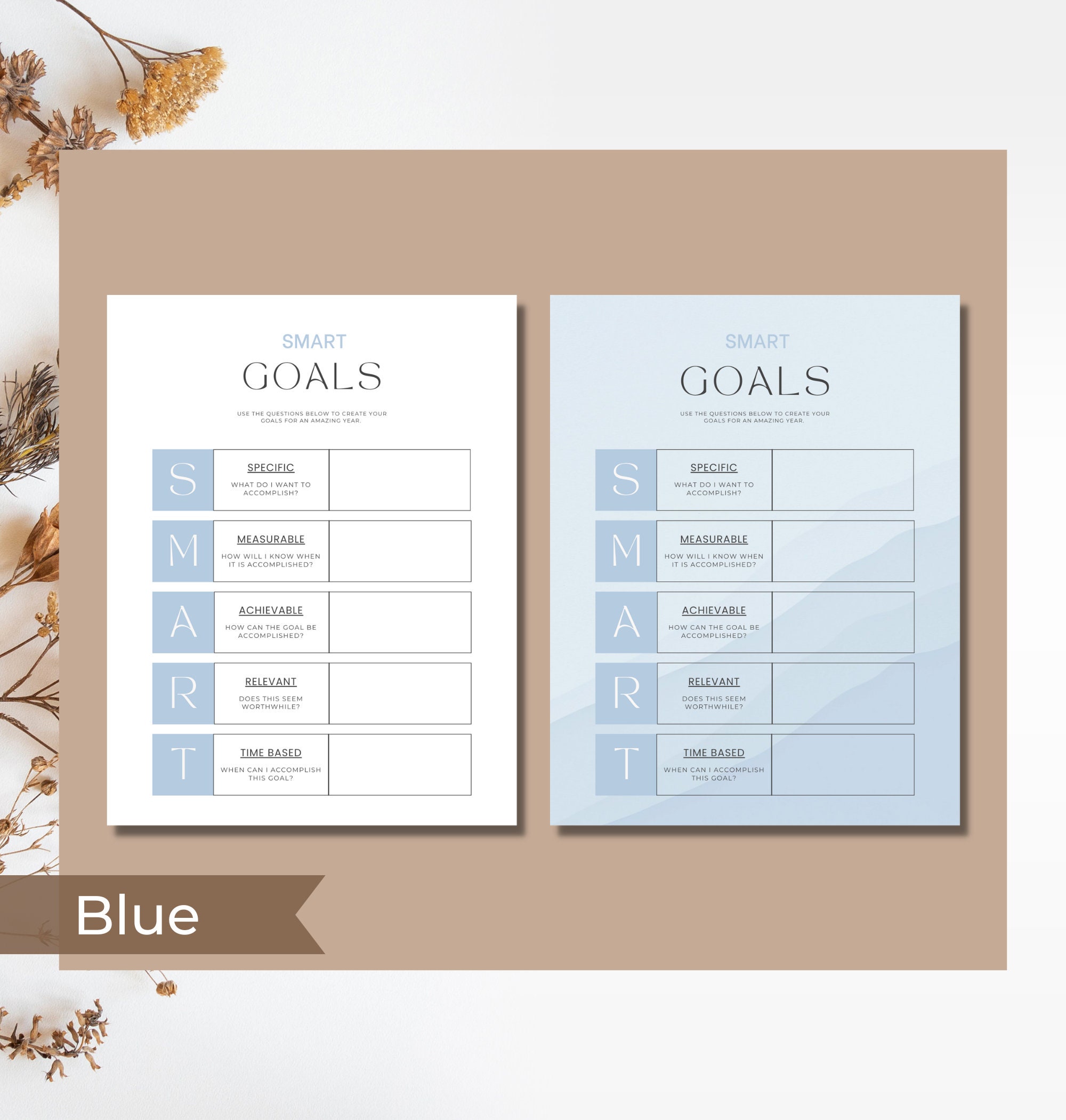 SMART Goals Tracker, Instant Downloadable PDF - Etsy