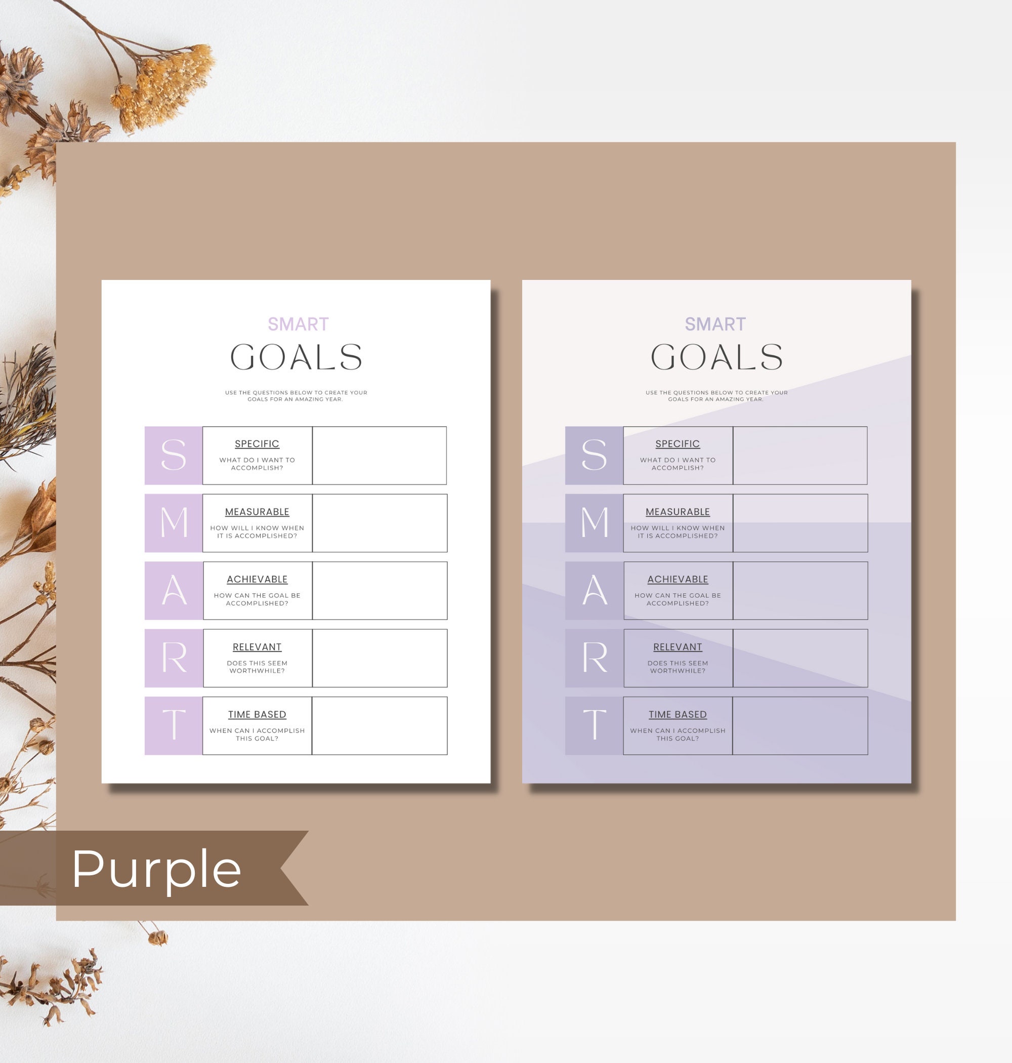 SMART Goals Tracker, Instant Downloadable PDF - Etsy