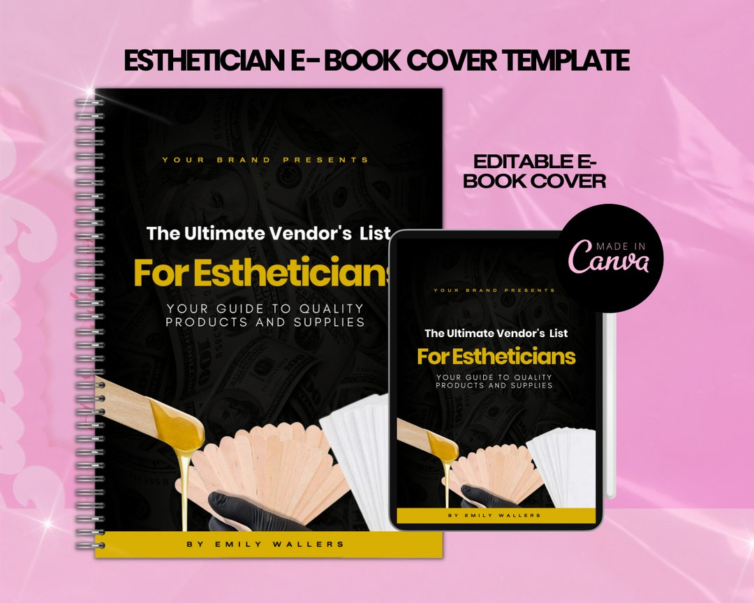 E- Book Cover Template,esthetician Digital Book,cash Flowing Clientele ...