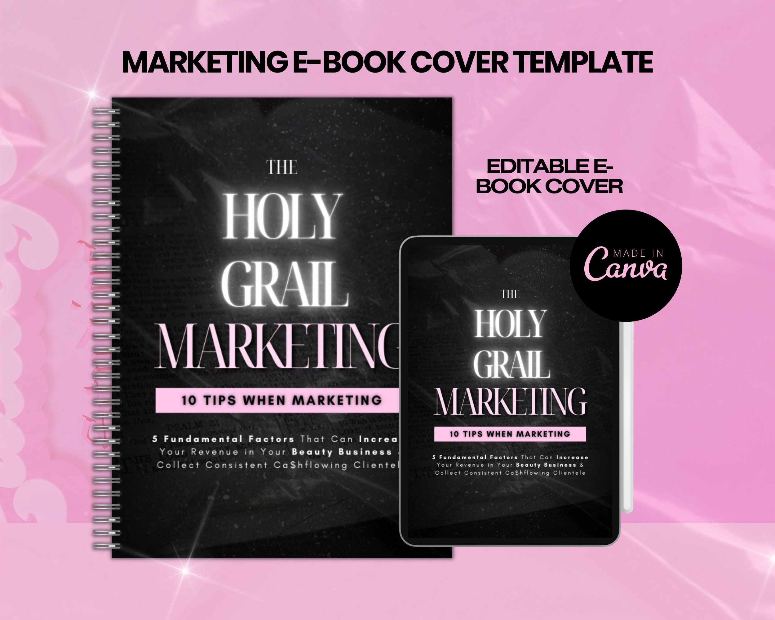 Marketing E- Book Template,d.i.y Digital Book,cash Flowing Clientele E-book,editable Digital ...