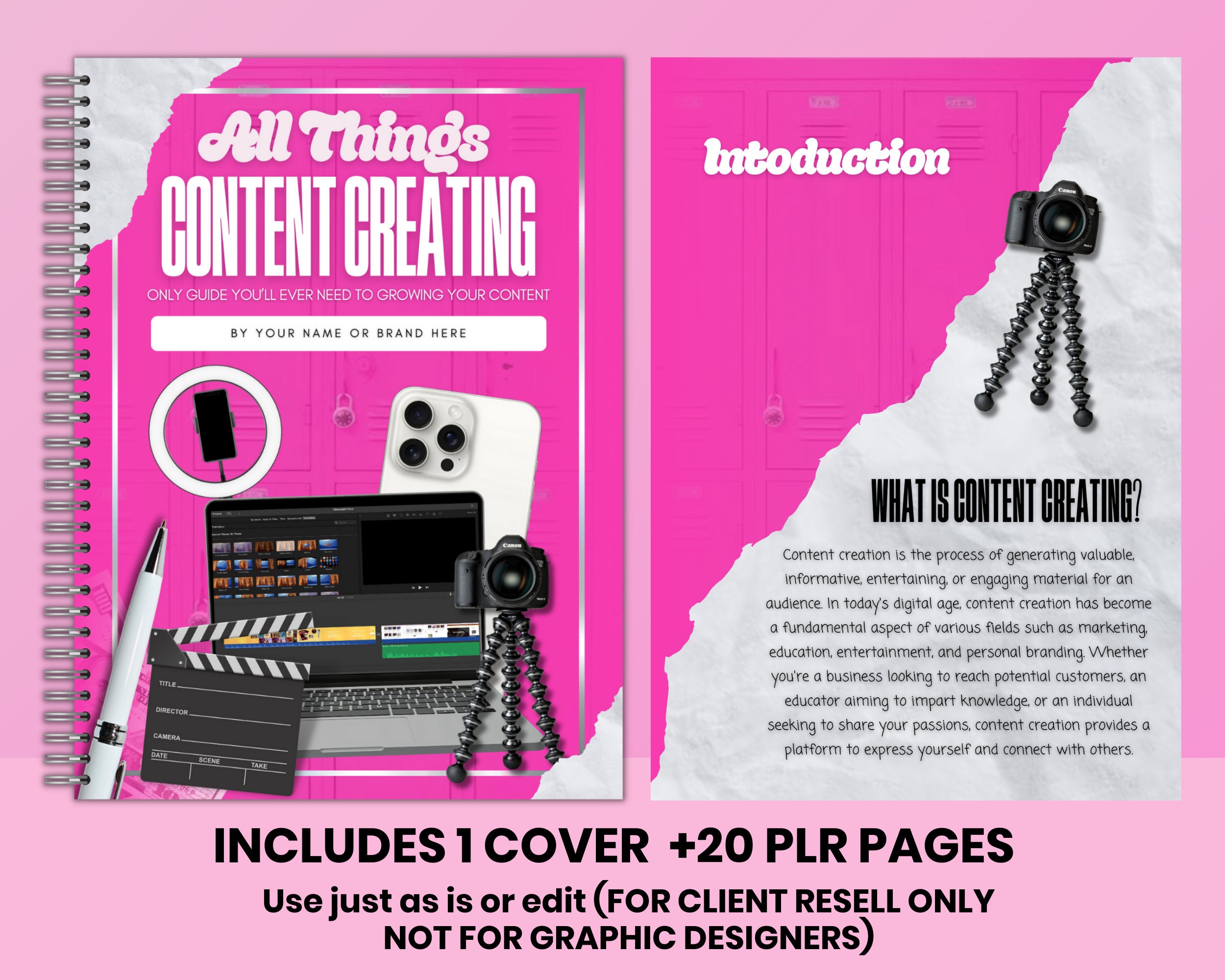E-BOOK COVER Template,grow Your Content,content Creating Training ...